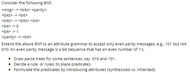 Solved Consider the following BNF. -> -> -> -> 0 | Chegg.com