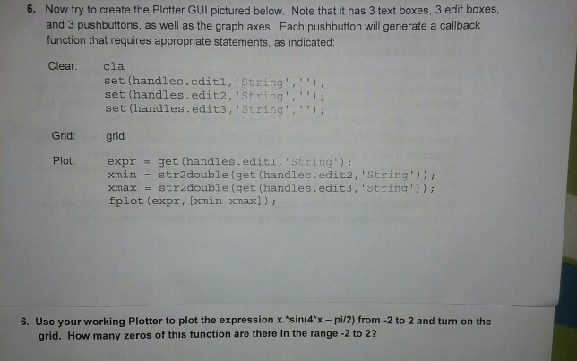 6. Now try to create the Plotter GUI pictured below. | Chegg.com