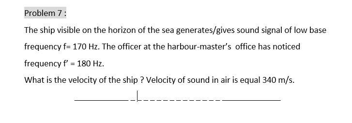 Solved The ship visible on the horizon of the sea | Chegg.com