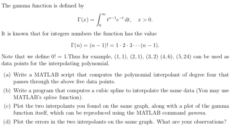 Solved The gamm a function is defined by 0 It is known that | Chegg.com