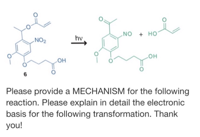 Solved NO HO NO2 hv OH 0 6 Please provide a MECHANISM for | Chegg.com