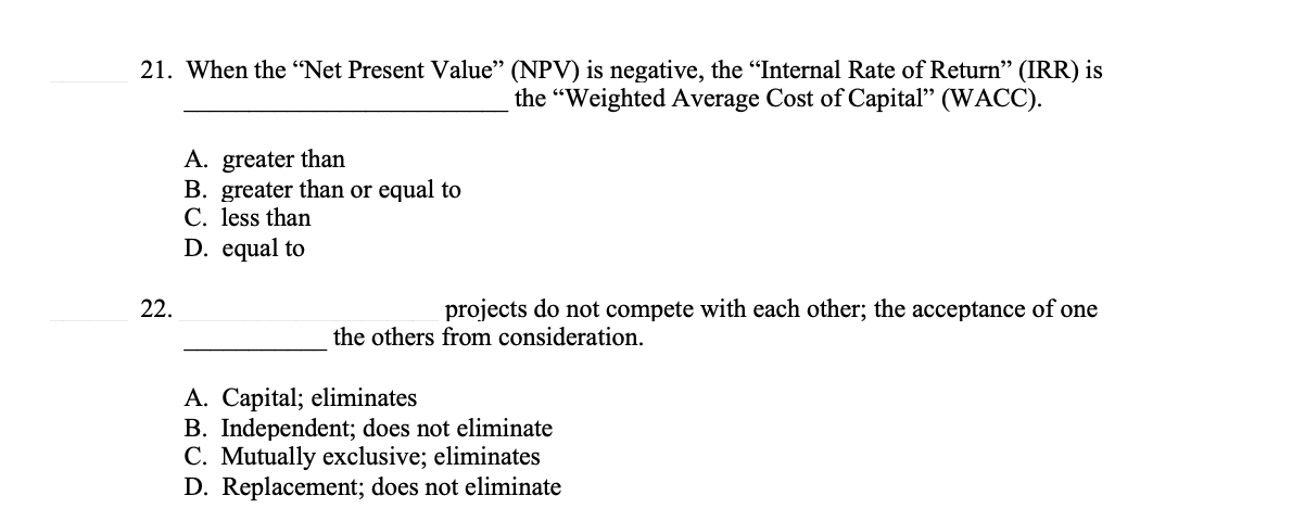 Solved For each question, enter the letter of the best | Chegg.com