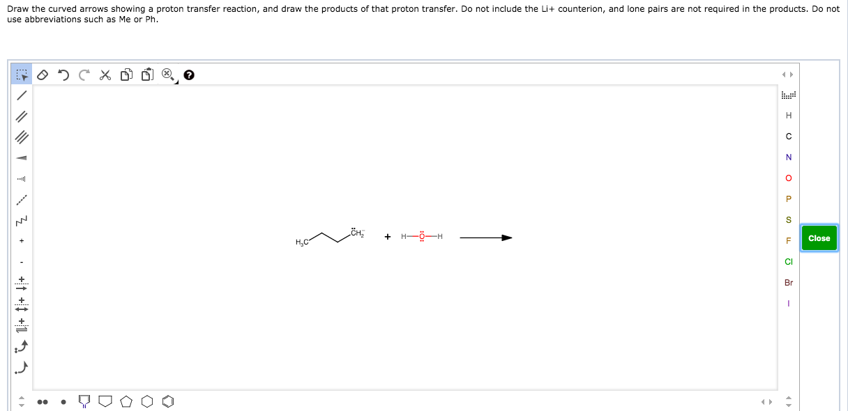 Solved Draw the curved arrows showing a proton transfer | Chegg.com