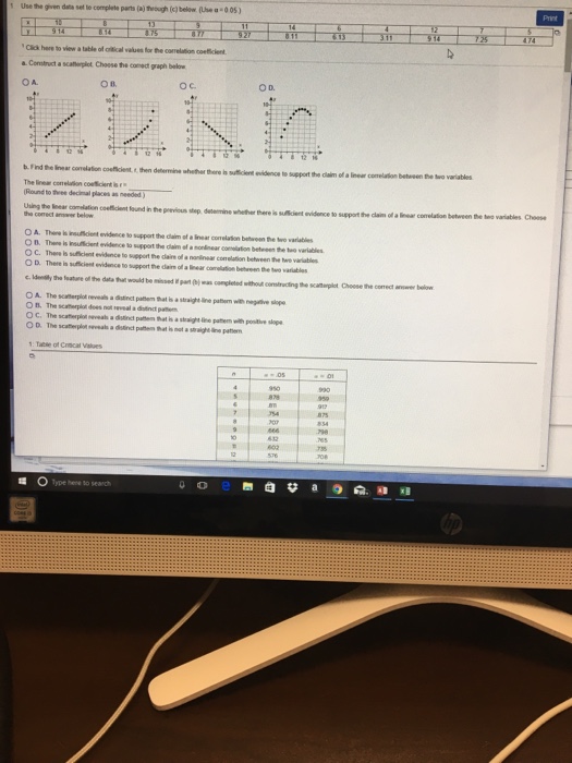 Solved 125 a Construct a scalterplot Choose the comet graph | Chegg.com