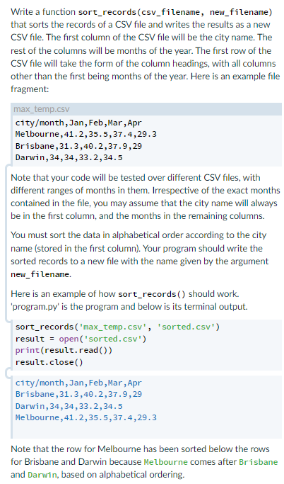 Solved Sovle with Python and Try not to use "import Pandas" | Chegg.com