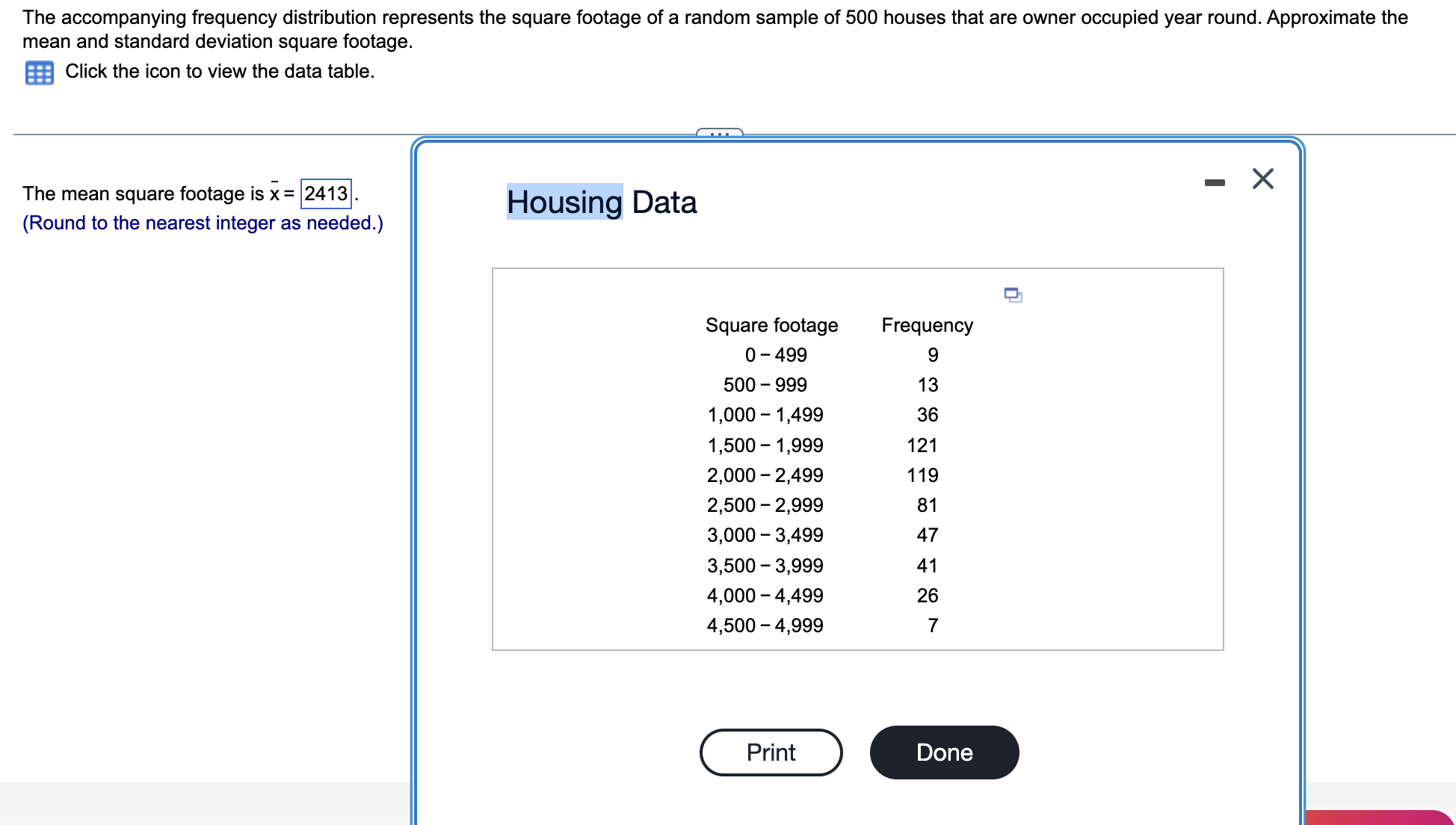 Solved Click the icon to view the data table.The mean square | Chegg.com