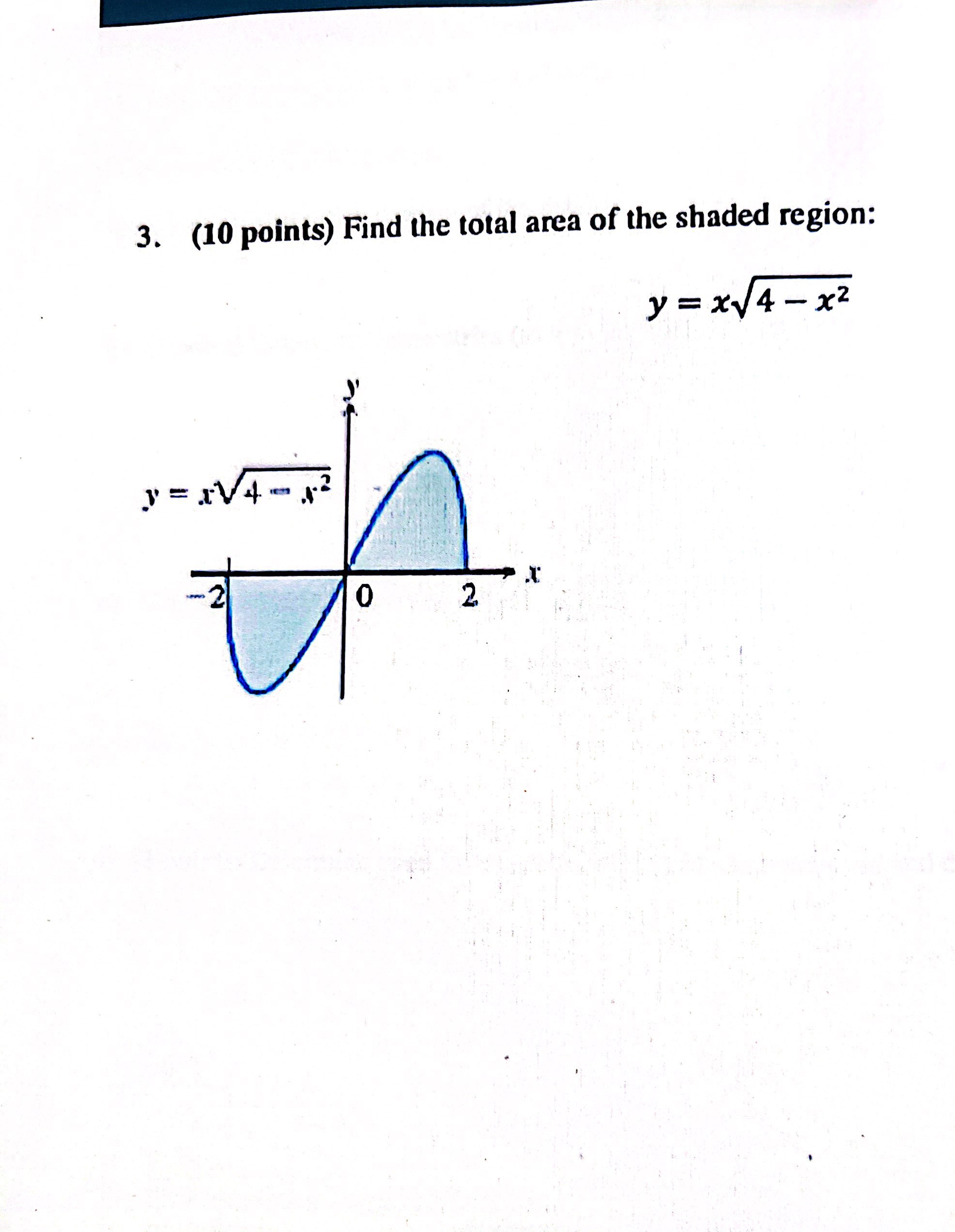 Solved 3. (10 points) Find the total area of the shaded | Chegg.com