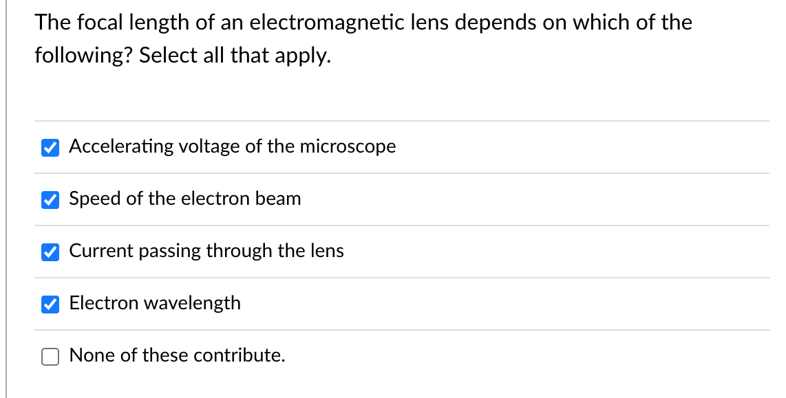 Solved The primary role of the apertures in an electron | Chegg.com