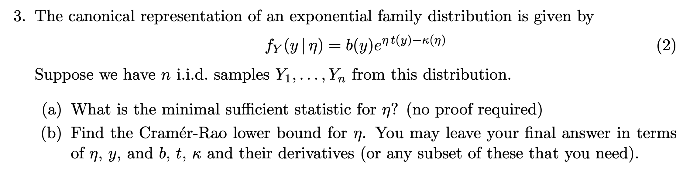 Solved 3. The canonical representation of an exponential | Chegg.com