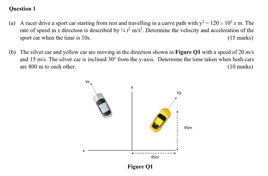 Solved (a) A racer drive a sport car starting from rest and | Chegg.com