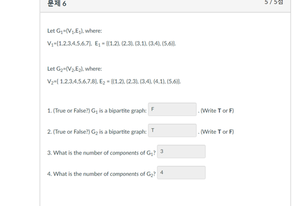 Solved 문제 6Let G1=(V1,E1), | Chegg.com