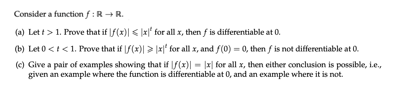 Solved Consider a function \\( f: \\mathbb{R} \\rightarrow | Chegg.com