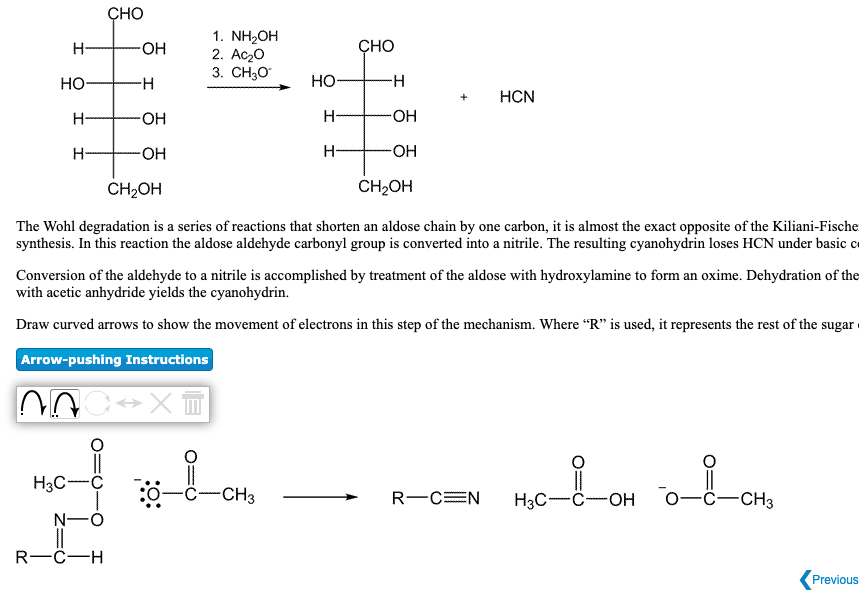 Solved но 1. NH2OH 2. Ac2O 3. CH30, но он НО но +HCN он он | Chegg.com