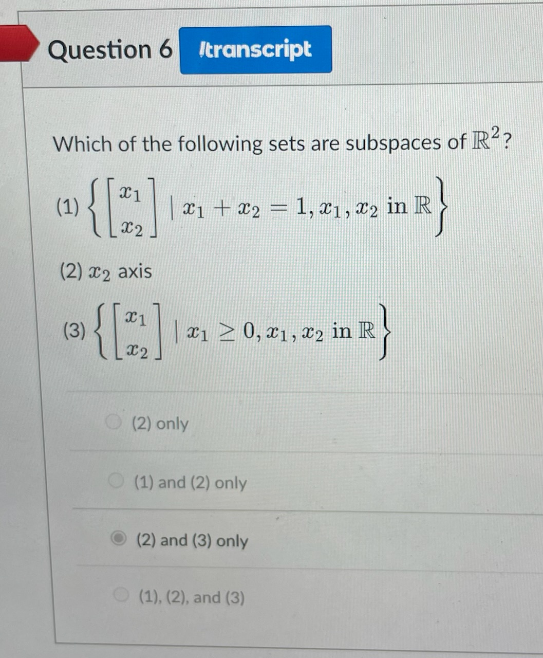 Solved The answer (2) and (3) only is incorrect. Any answer | Chegg.com