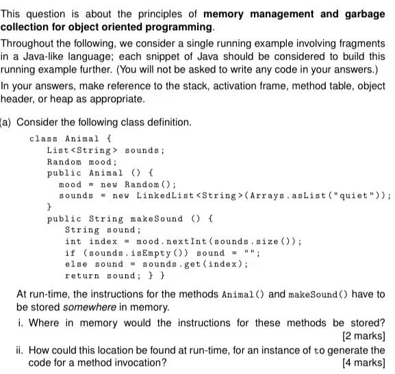 Solved This question is about the principles of memory | Chegg.com