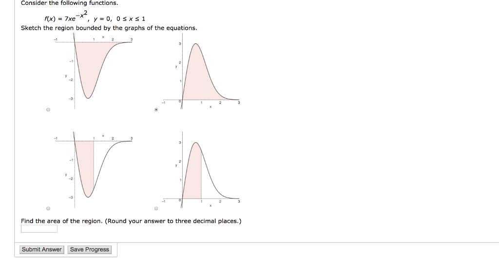 Solved Consider the following functions Sketch the region | Chegg.com