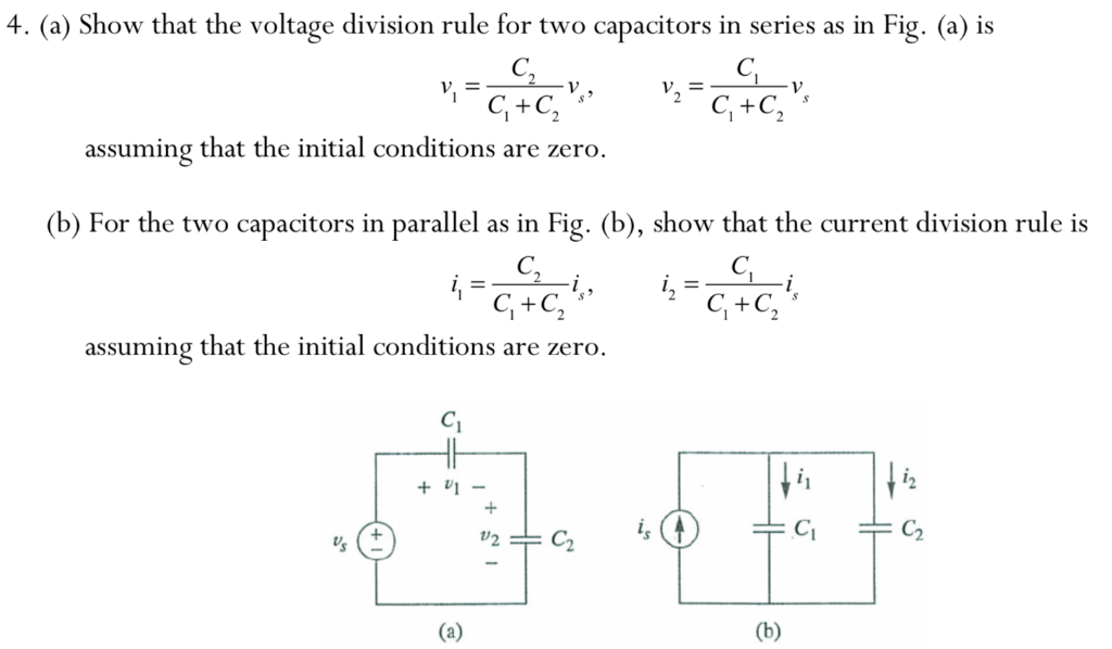 Solved 4 a Show That The Voltage Division Rule For Two Chegg Solved 4 a Show That The Voltage Division Rule For Two Chegg
