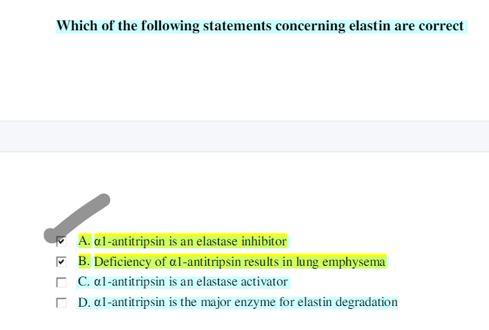 Solved Which of the following statements concerning elastin | Chegg.com