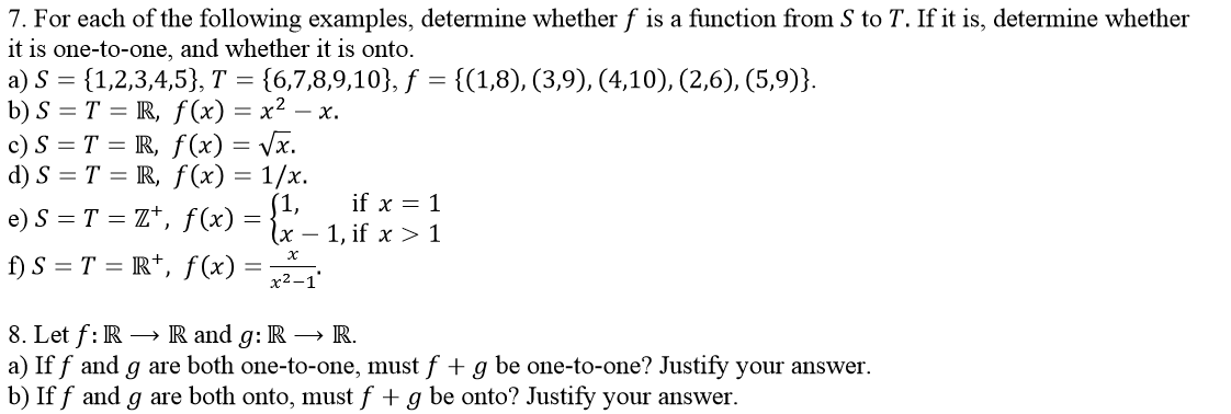 Solved 7. For each of the following examples, determine | Chegg.com