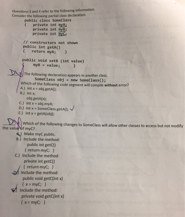 Solved Questions 3 and 4 refer to the following information. | Chegg.com