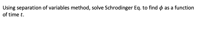 Solved Using separation of variables method, solve | Chegg.com