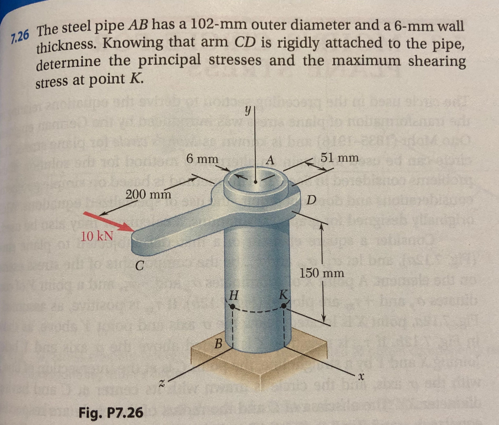 Solved P7.48 Solve Prob. 7.26, using Mohr's circle. | Chegg.com Solved P7.48 Solve Prob. 7.26, using Mohr's circle. | Chegg.com