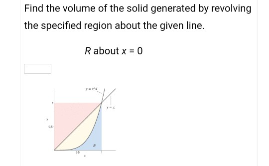 Solved Find the volume of the solid generated by revolving | Chegg.com