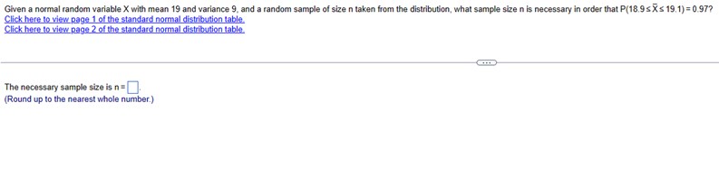 Solved Given a normal random variable x ﻿with mean 19 ﻿and | Chegg.com