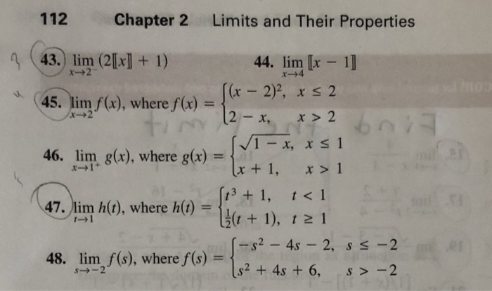 Solved Finding a Limit In Exercises 39-48, find the limit | Chegg.com