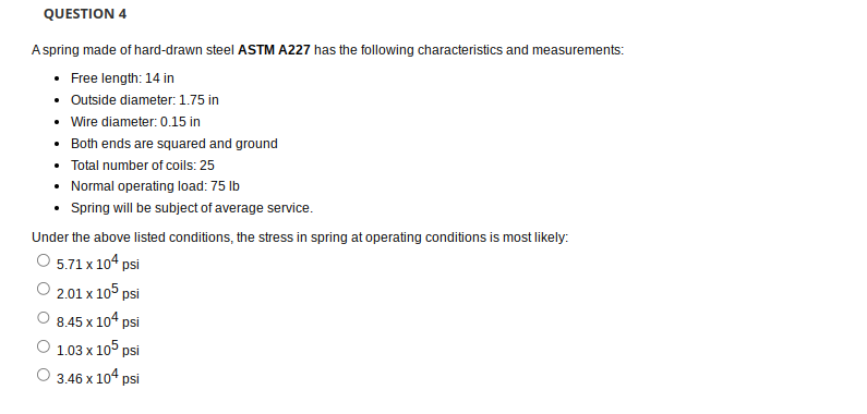 Solved A set of five SAE Grade 2 bolts are installed to | Chegg.com