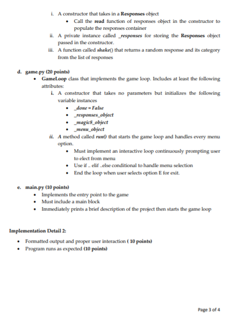 Programming Assignment 1 MAGIC EIGHT BALL (100 | Chegg.com