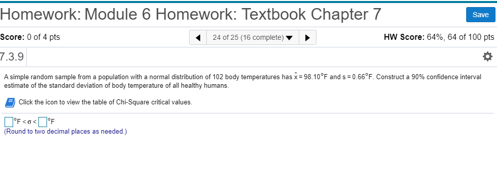 Solved Homework Module 6 Homework Textbook Chapter 7 Save