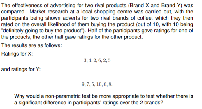 Solved The effectiveness of advertising for two rival | Chegg.com