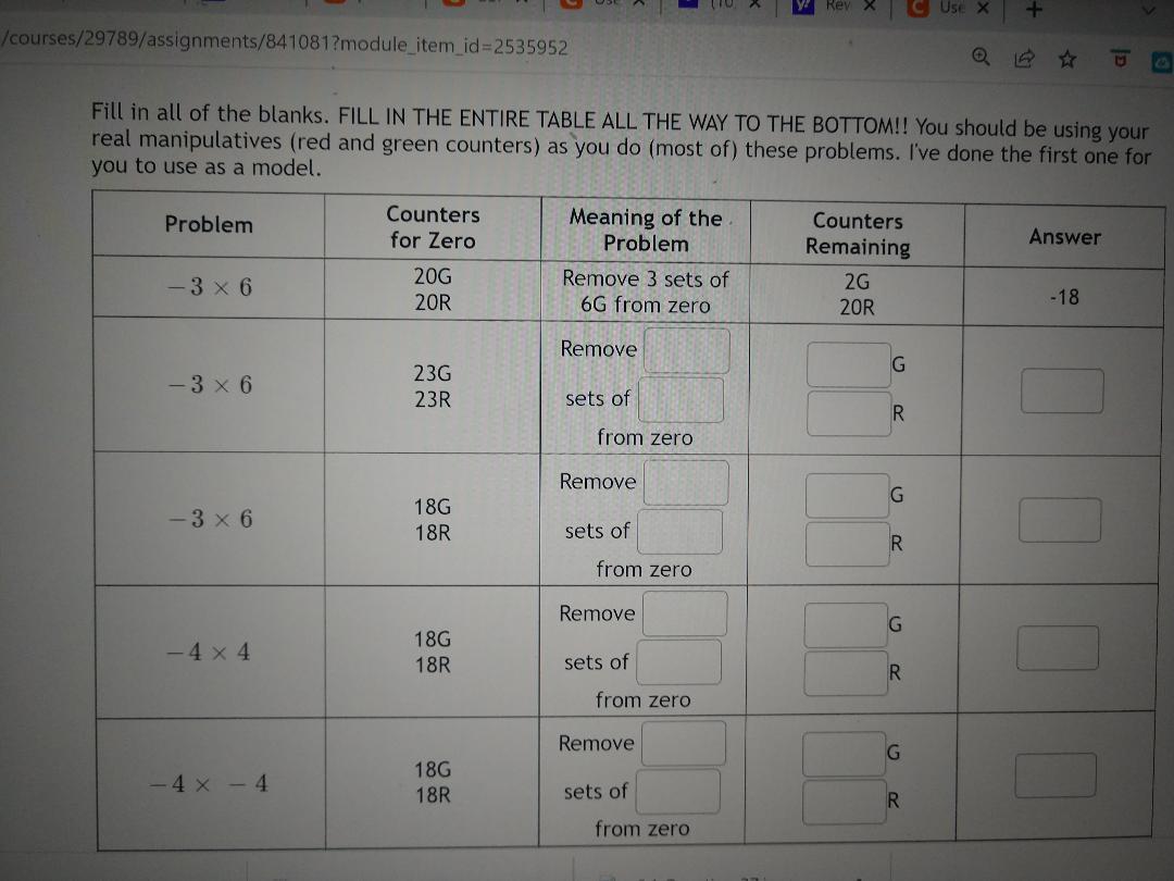 Solved Fill in all of the blanks. FILL IN THE ENTIRE TABLE | Chegg.com