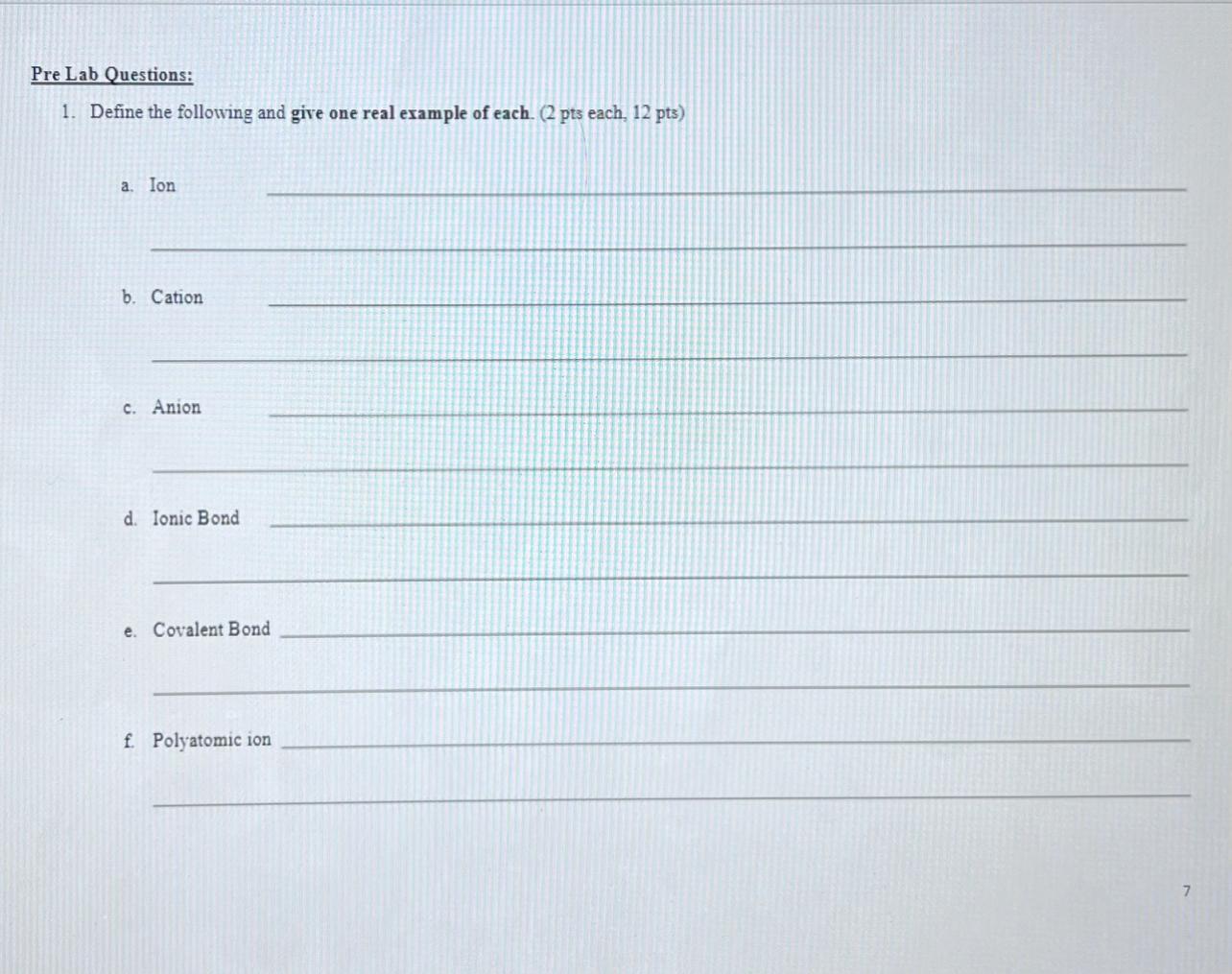 Solved Lab Questions: Define the following and give one real | Chegg.com