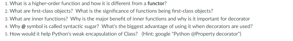Solved 1. What is a higher-order function and how it is | Chegg.com