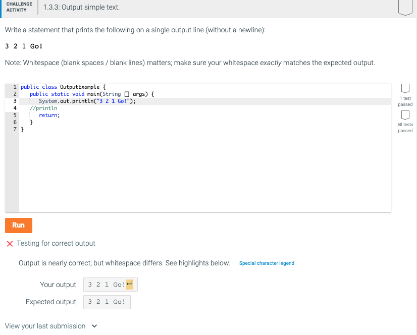 Solved Analeye 133 Output Simple Text Activity Write A