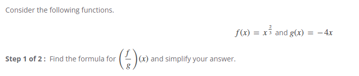 Solved Consider the following functions.f(x)=x23 ﻿and | Chegg.com