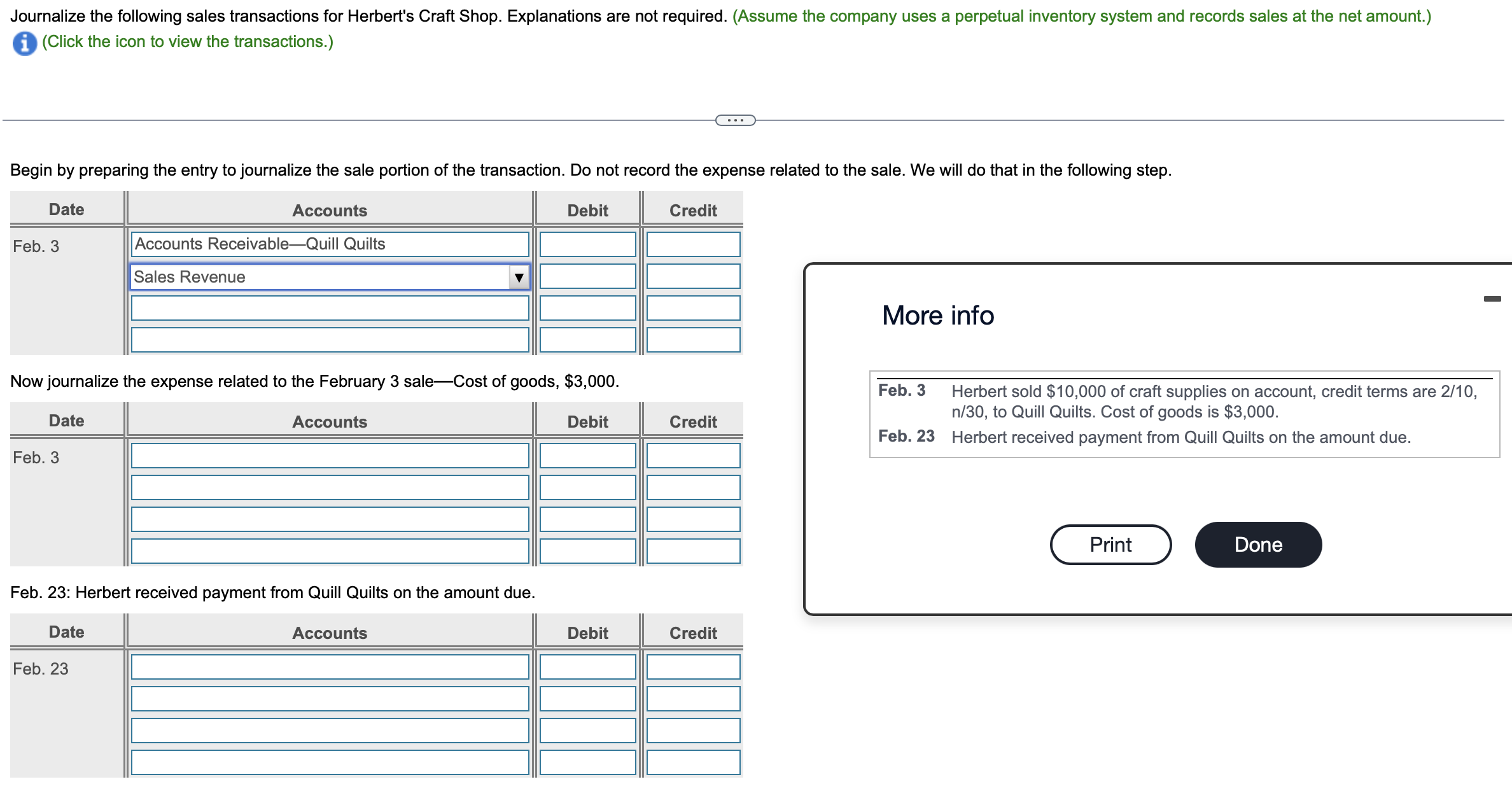 Solved Begin by preparing the entry to journalize the sale | Chegg.com