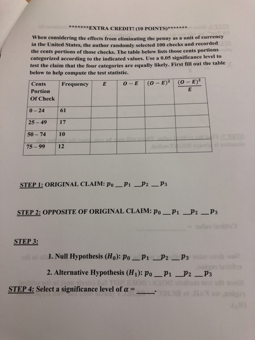Solved *EXTRA CREDIT: (10 POINTS)****a* When considering the | Chegg.com