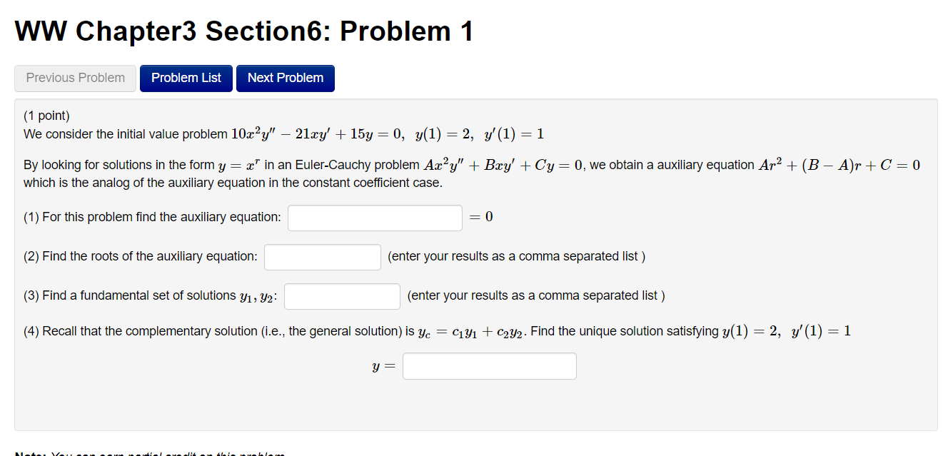 Solved WW Chapter3 Section6: Problem 1 Previous Problem | Chegg.com