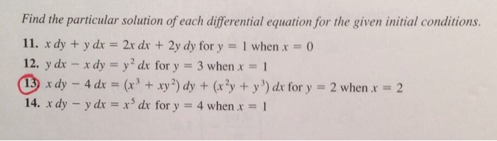 Solved Find the particular solution of each differential | Chegg.com