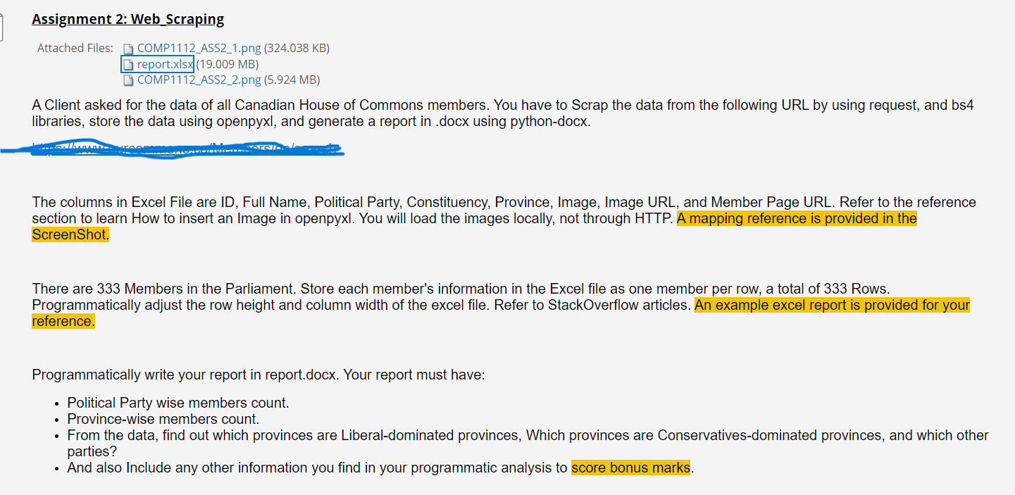 Solved Assignment 2:Web_Scraping Attached Files: \[ | Chegg.com
