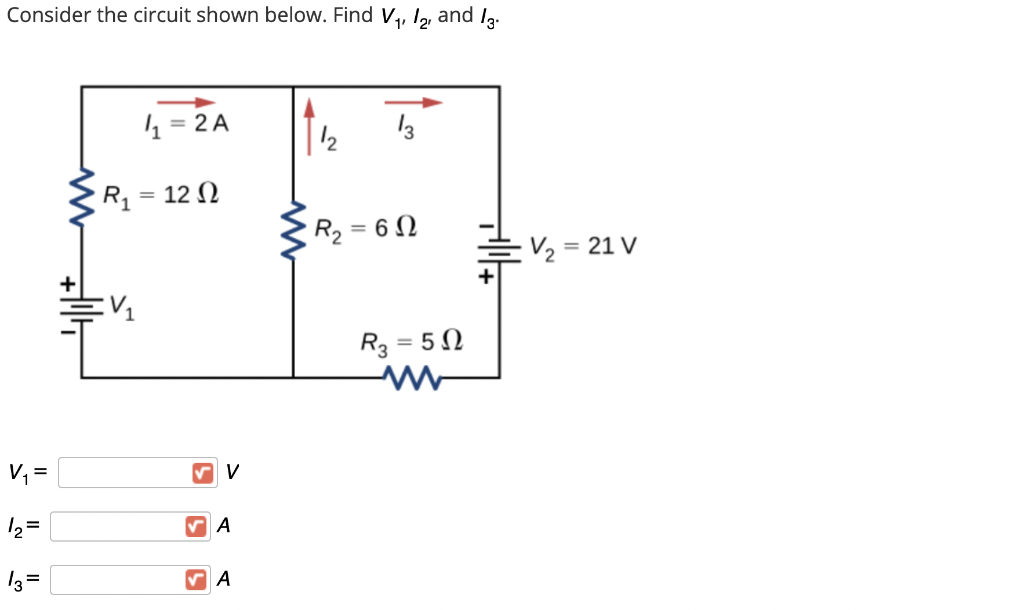 Solved Consider the circuit shown below. Find V, 12, and Iz. | Chegg.com