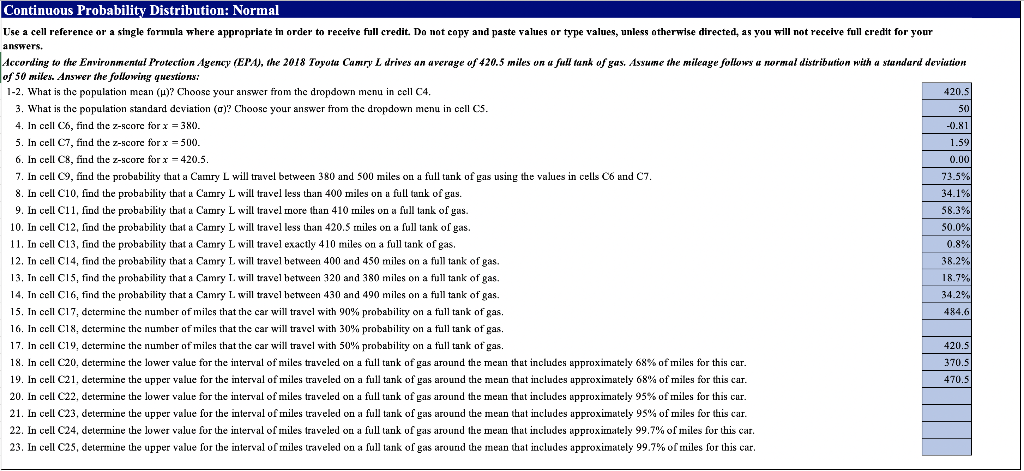 Solved Continuous Probability Distribution: Normal Use a | Chegg.com