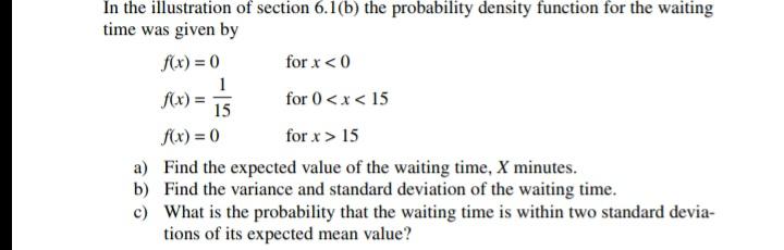 Solved In the illustration of section 6.1(b) the probability | Chegg.com
