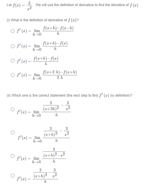 Solved Let f(x)=x23. We will use the definition of | Chegg.com