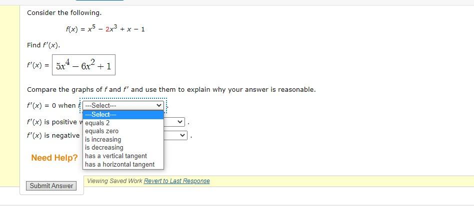 Solved Consider the following. f(x) = x5 - 2x3 + x-1 Find | Chegg.com