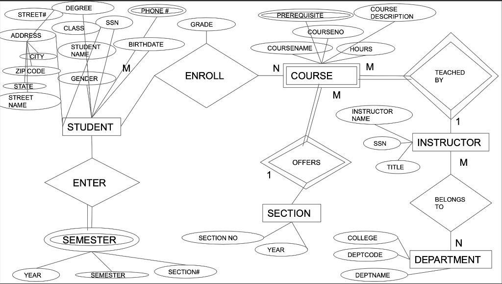 Solved DEGREE PHONE # STREET# PREREQUISITE COURSE | Chegg.com
