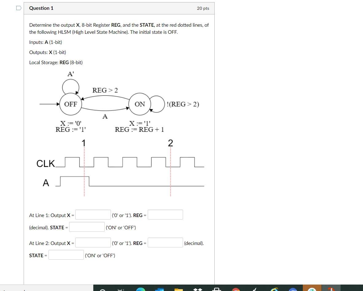 Solved U Question 1 20 pts Determine the output X, 8-bit | Chegg.com